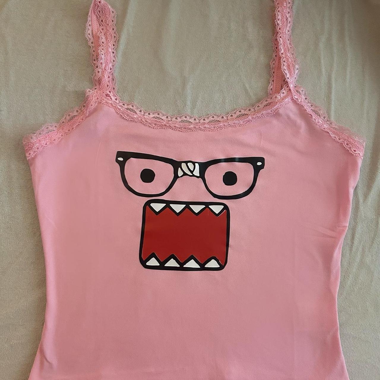 Pink Domo DomoKun Tank Top ૮꒰ ˶• ༝ •˶꒱ა ♡ ONLY... - Depop
