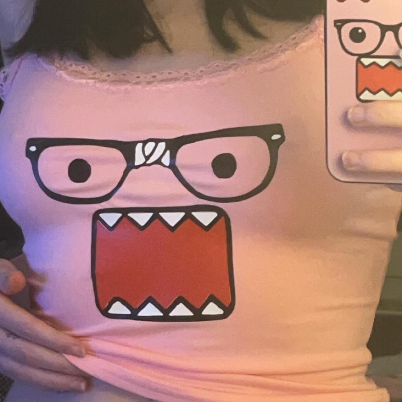 Pink Domo DomoKun Tank Top ૮꒰ ˶• ༝ •˶꒱ა ♡ ONLY... - Depop