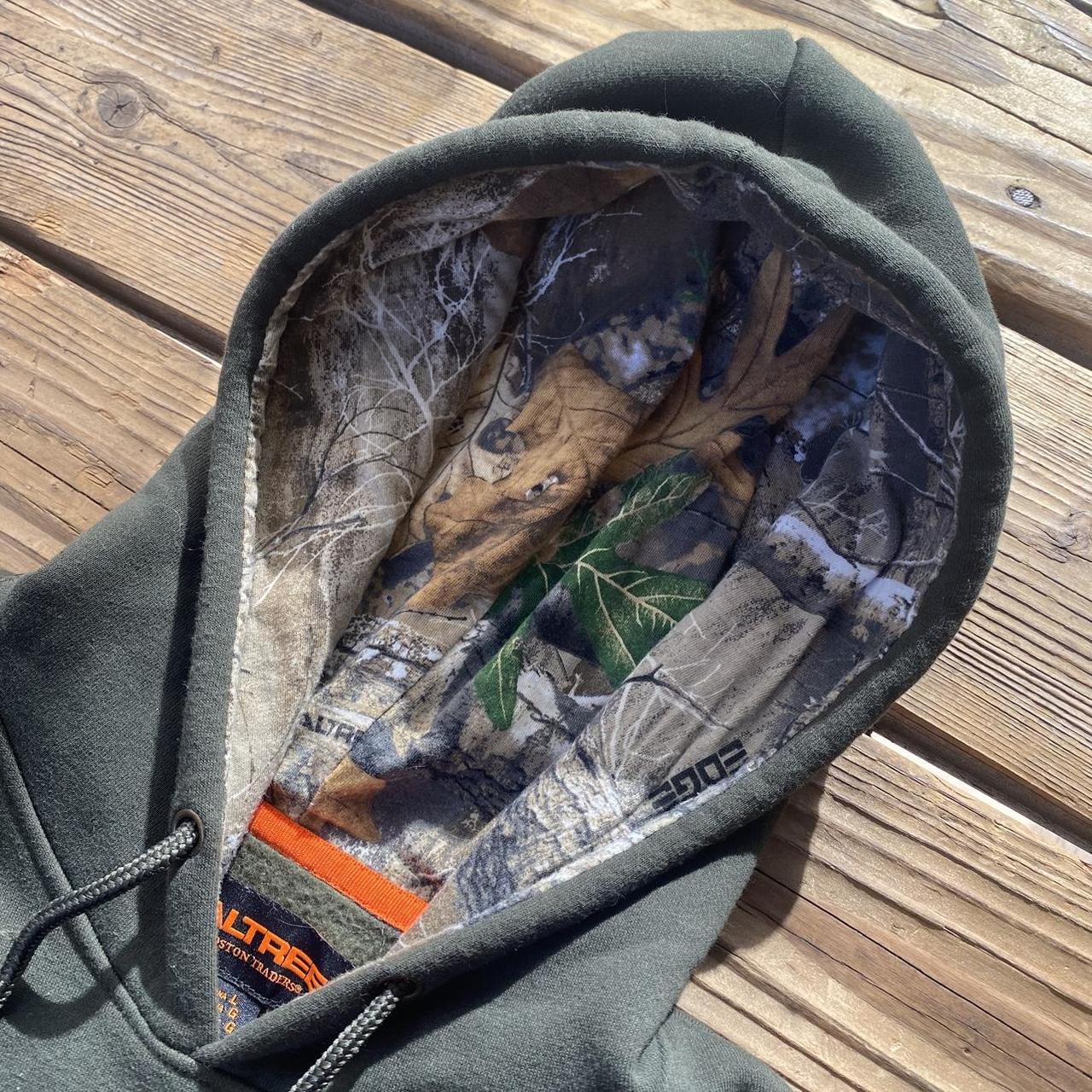 Green Realtree camp hoodie - camo lined hood -... - Depop