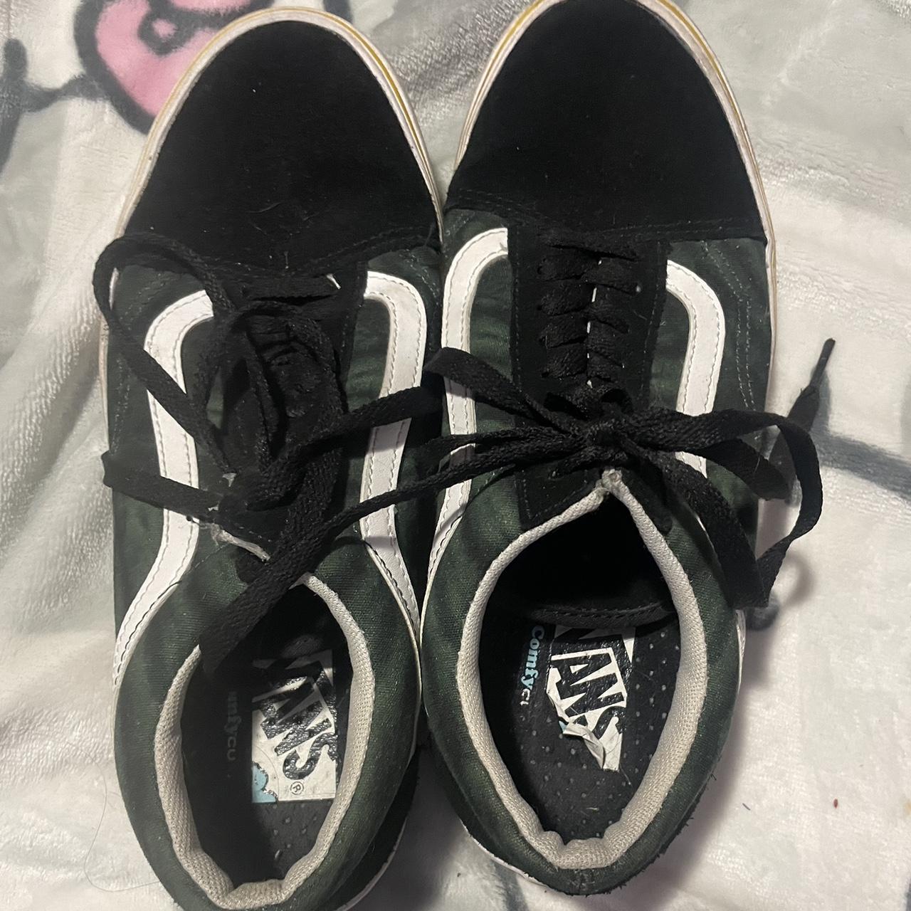 2000s Vans Old Skool black and white trainers us... - Depop