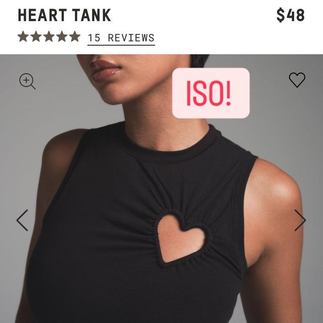 ISO skims heart tank in black size xxs or xs pls!... | Depop