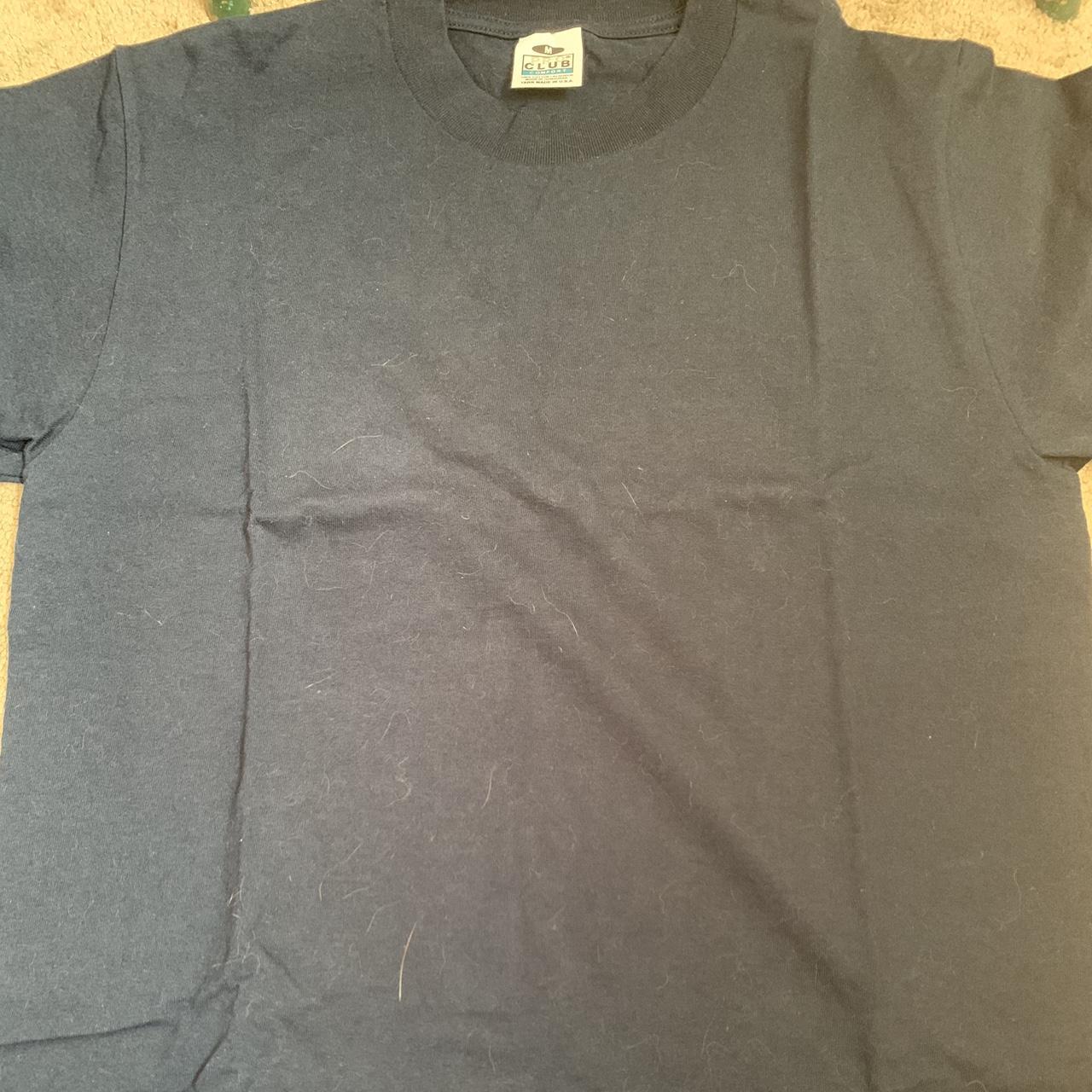 navy blue pro club (will be lint rolled before sent... - Depop