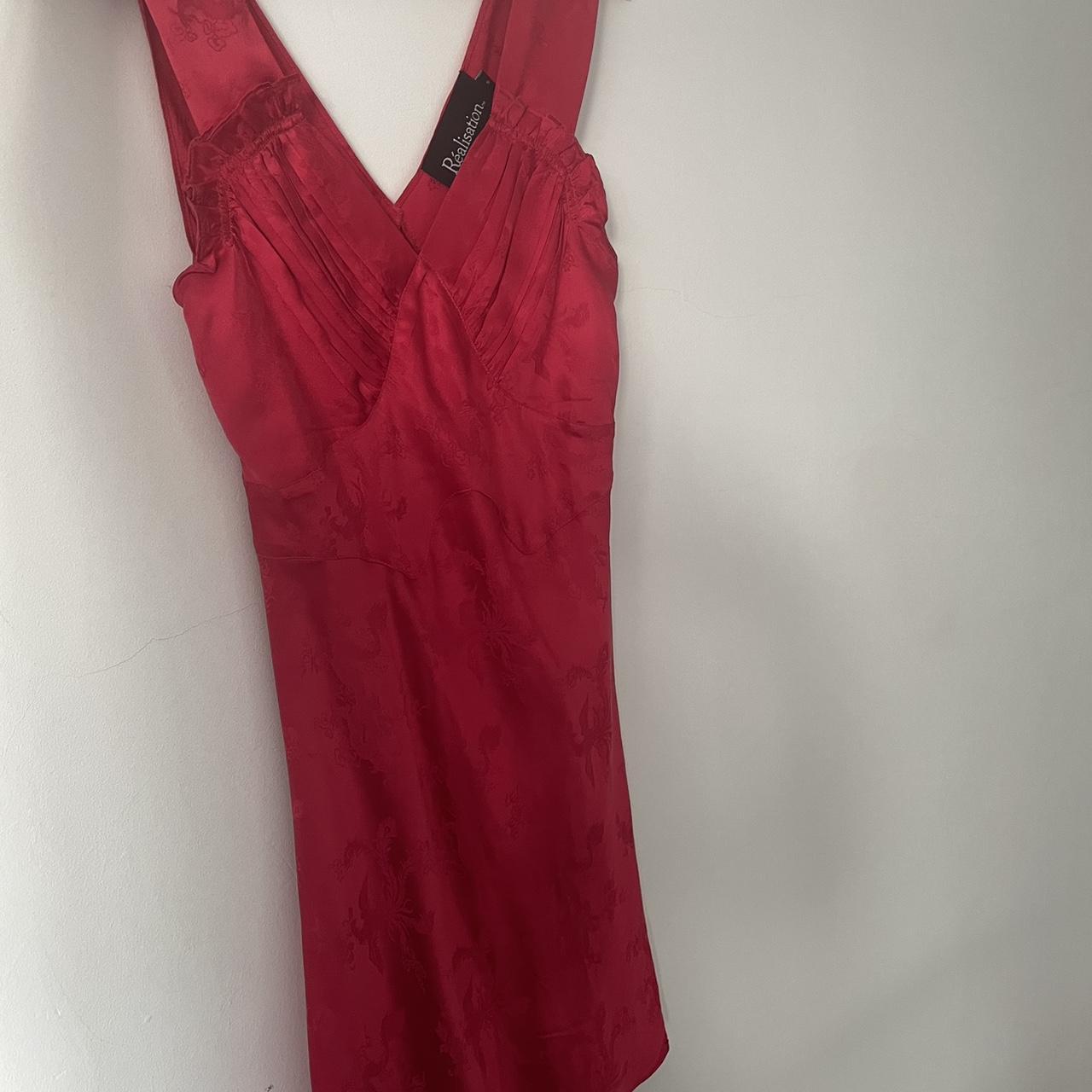 Réalisation par Roxy red silk slip dress (DM before... - Depop