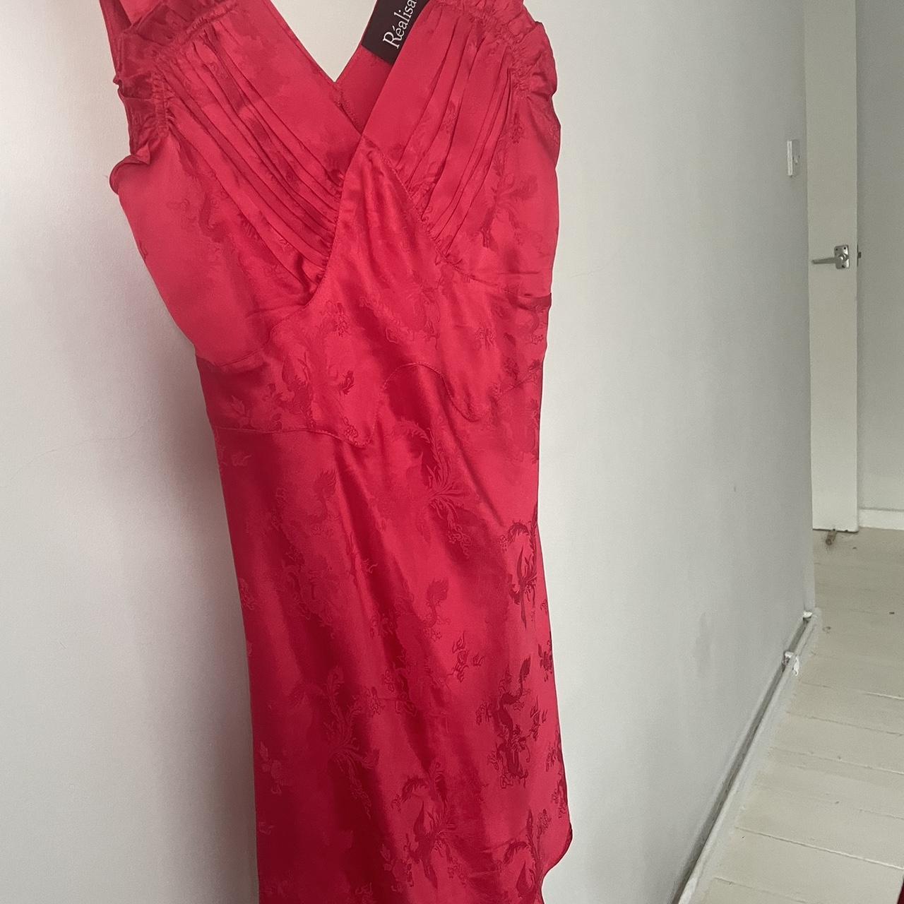 Réalisation par Roxy red silk slip dress (DM before... - Depop