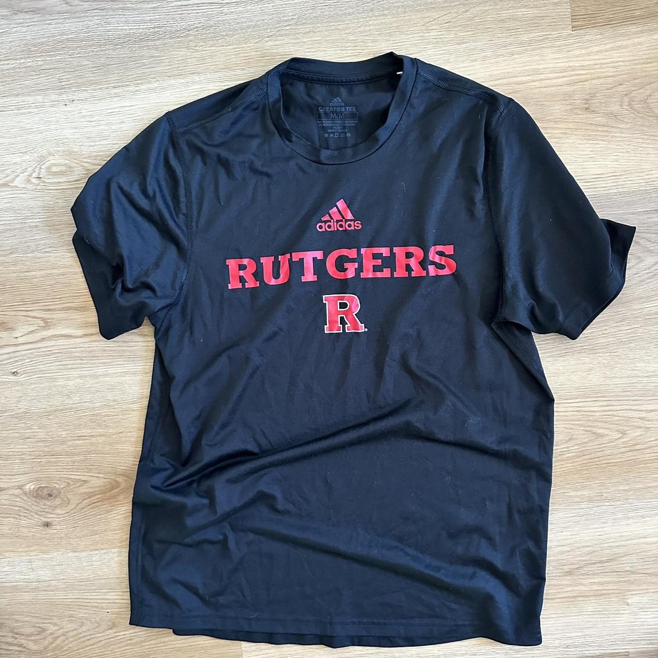 Adidas black and red Rutgers basketball... - Depop