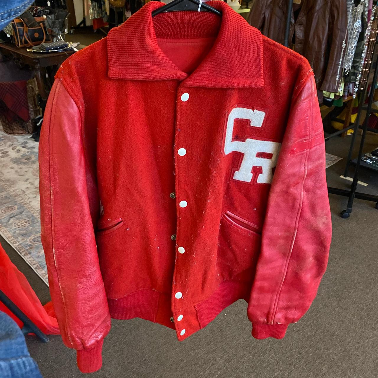 Vintage “Cardinals” Varsity Jacket 🏈 heavy duty... | Depop