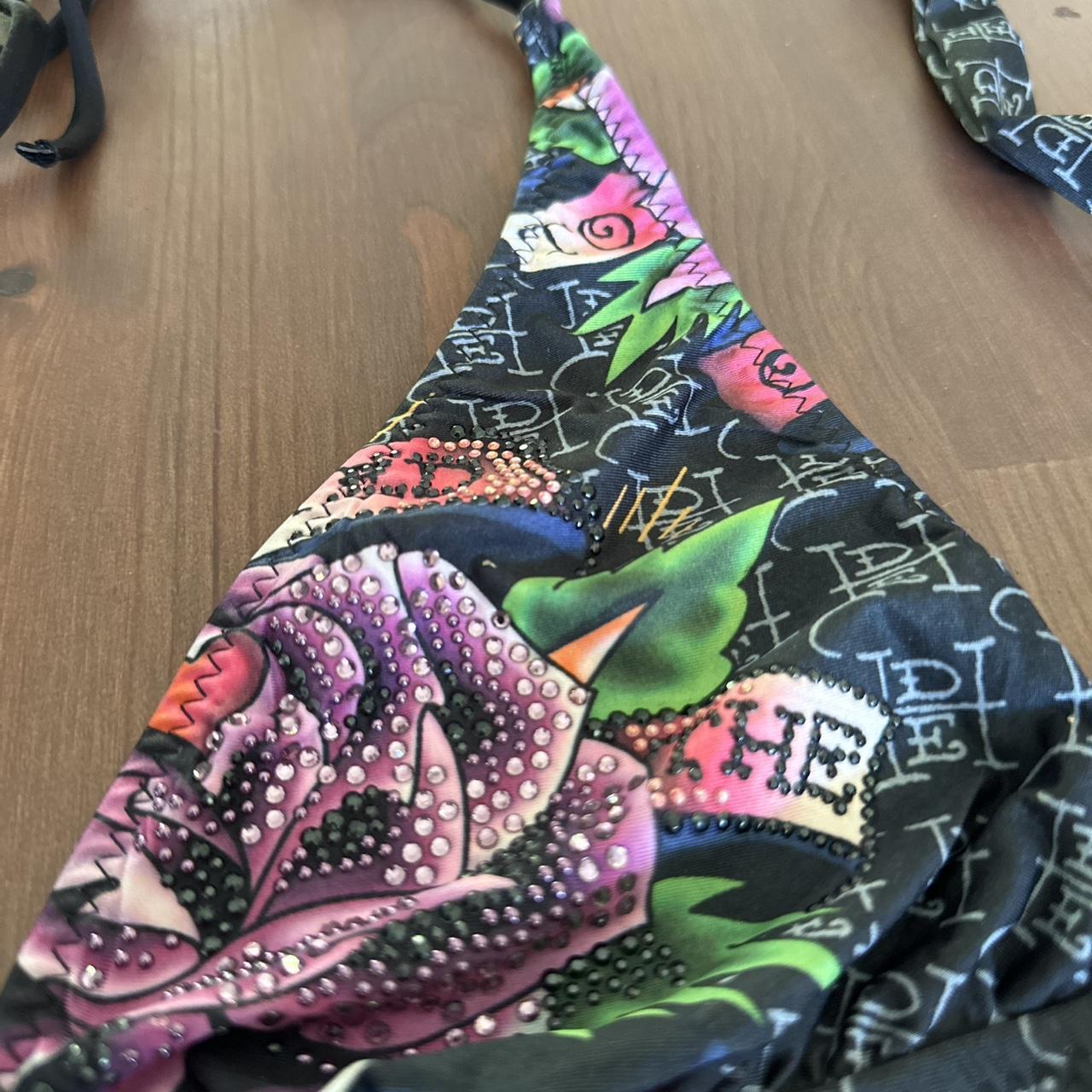Ed hardy, grey, “one I love” bikini: 1x XSMALL, 1x... | Depop