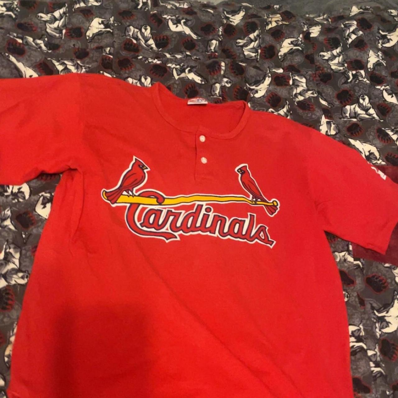 Red and yellow Cardinals baseball tee #Cardinals #MLB | Depop