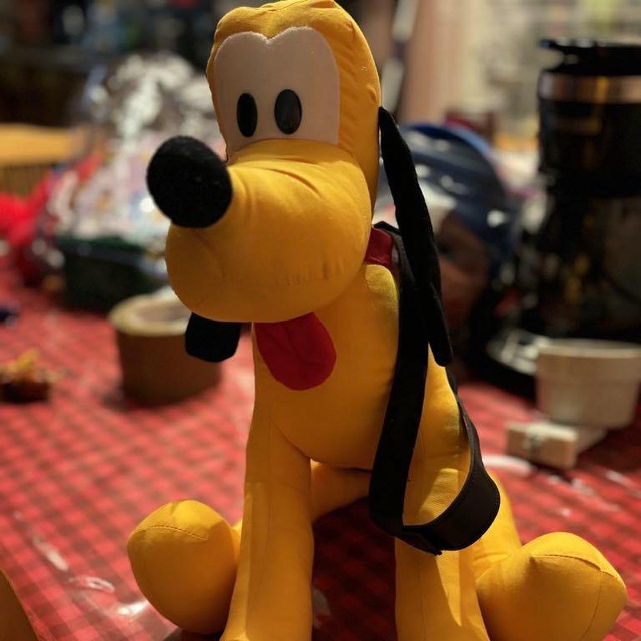 Vintage Disney Parks PLUTO 19” Plush On Leash Disney... | Depop