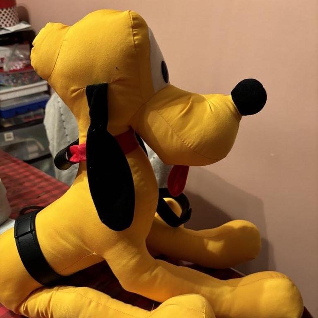 Vintage Disney Parks PLUTO 19” Plush On Leash Disney... | Depop