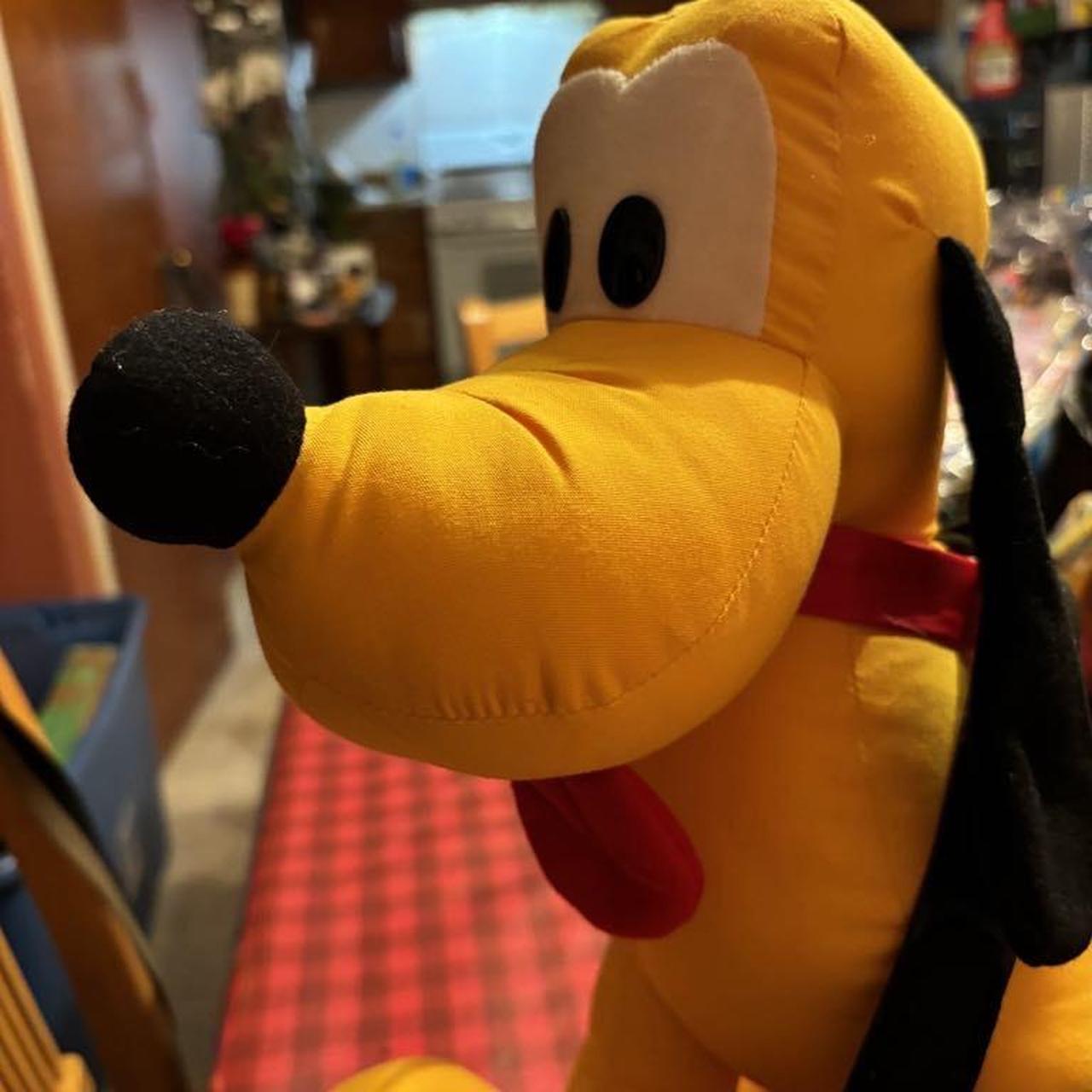 Vintage Disney Parks PLUTO 19” Plush On Leash Disney... | Depop