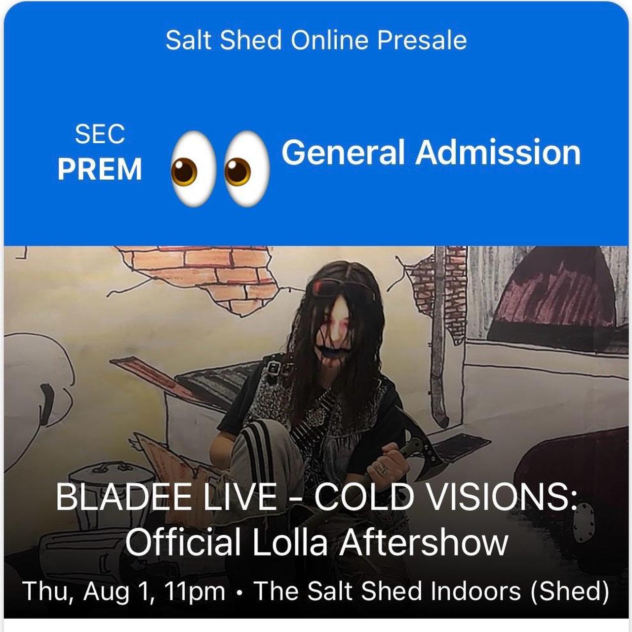 BLADEE LIVE - COLD VISIONS: Chicago Official Lolla... - Depop