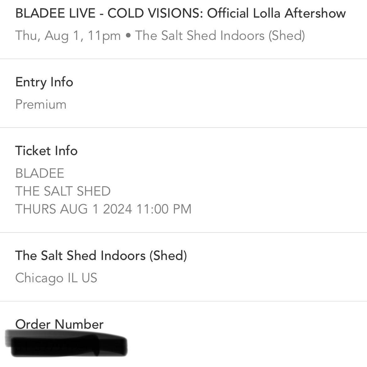 BLADEE LIVE - COLD VISIONS: Chicago Official Lolla... - Depop