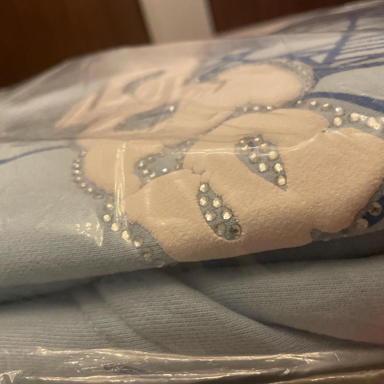 Light blue rhinestone Sp5der hoodie The rhinestones... - Depop