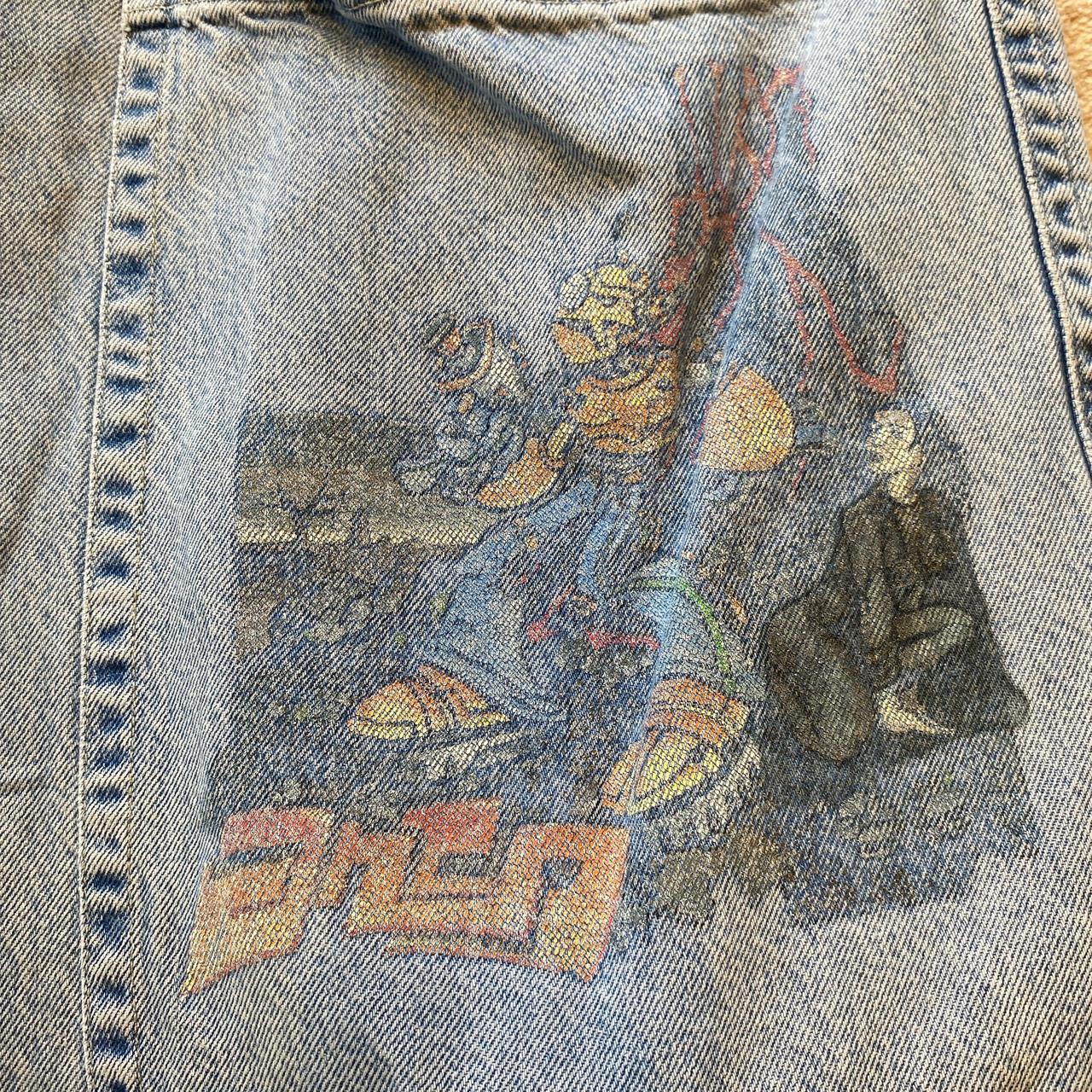 JNCO HOLY GRAIL LEAPIN LIZARDS LABEL SAYS 31x32 BUT... | Depop