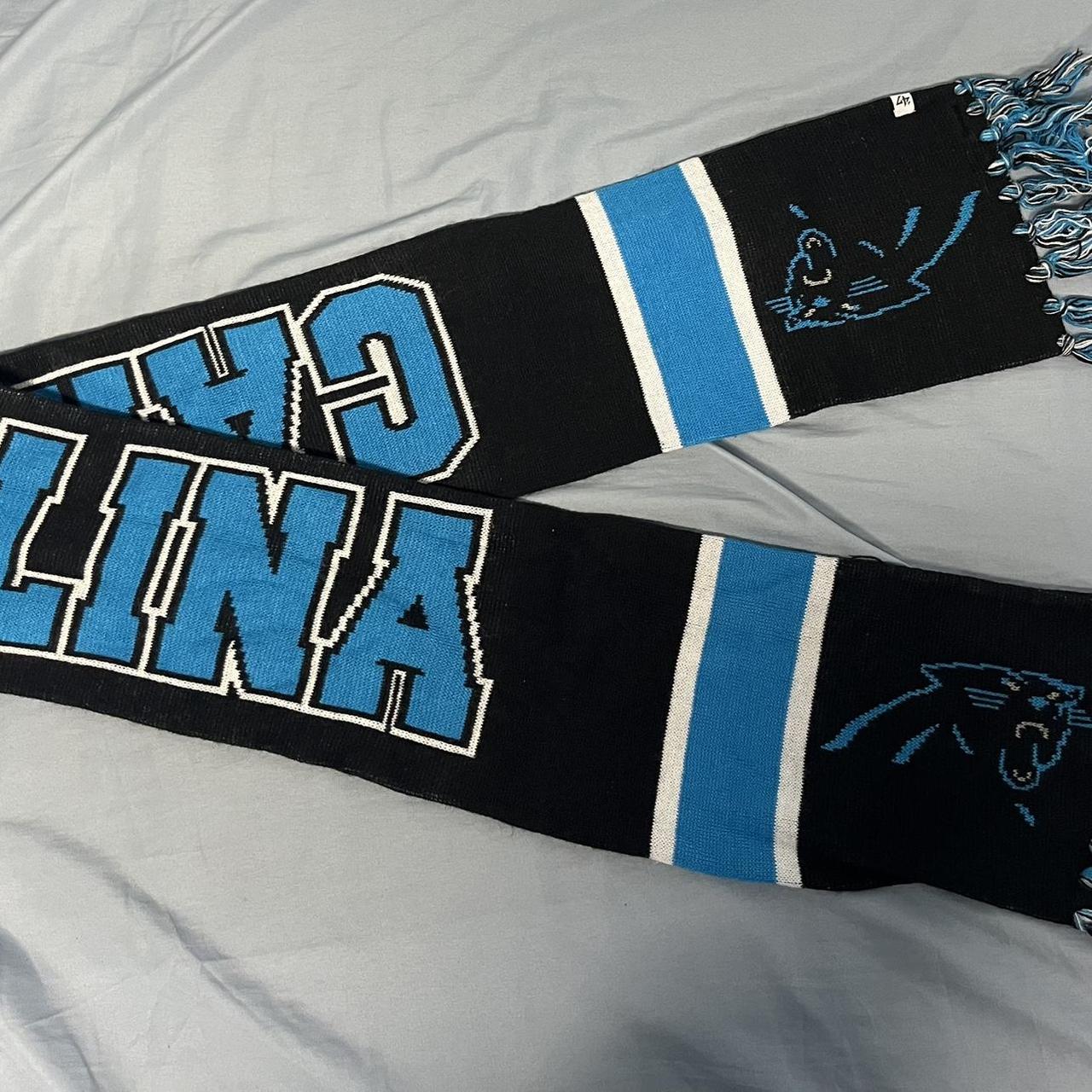Black and blue Carolina Panthers scarf #NFL #Panthers - Depop