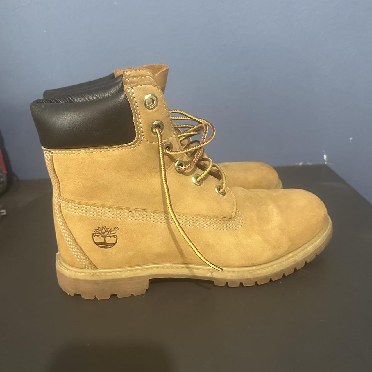 Timberland Women's Tan Leather Boots UK Size 7 US US 9 - Depop
