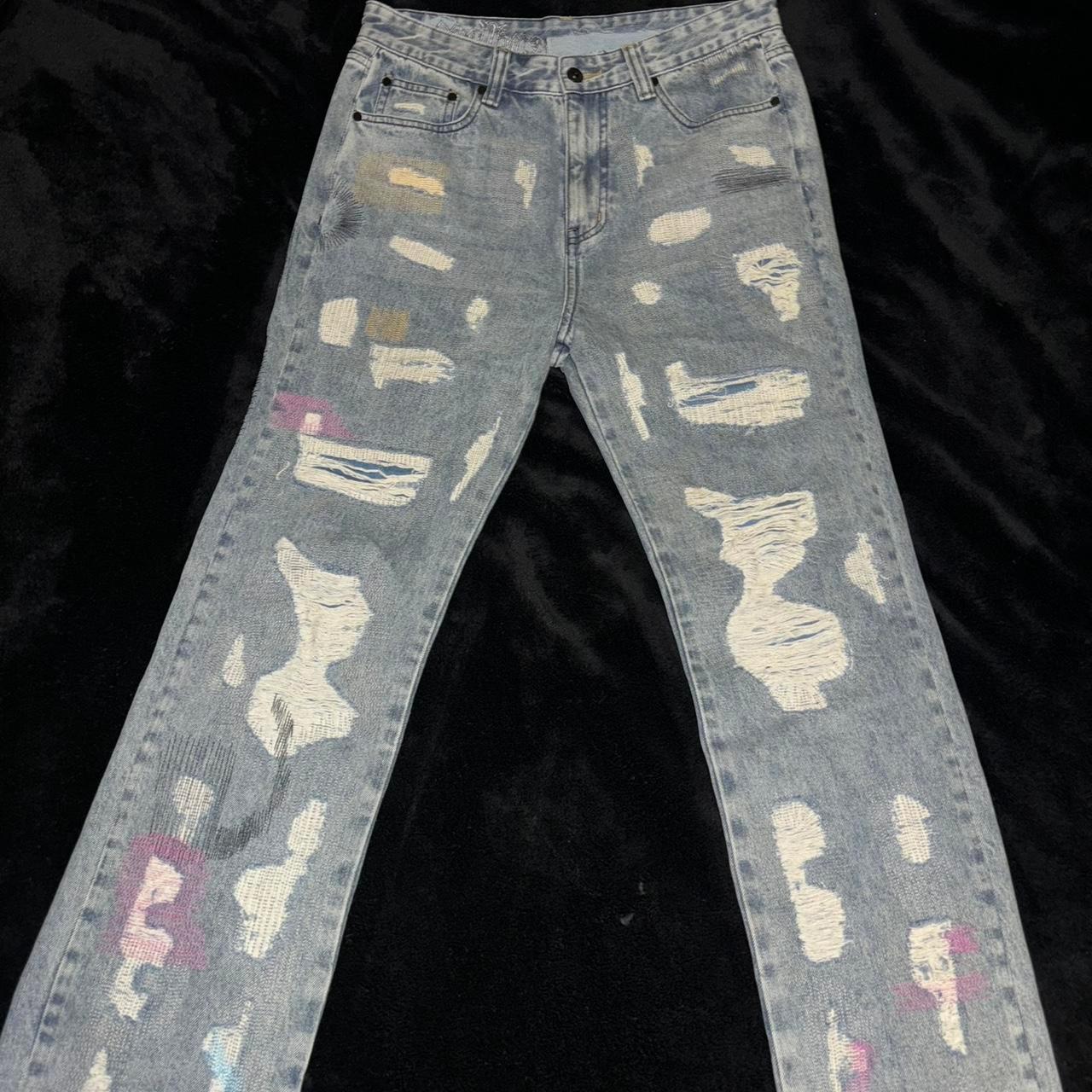 Vlone Men's Blue Jeans Endless Denim Sz 30 9/10... - Depop