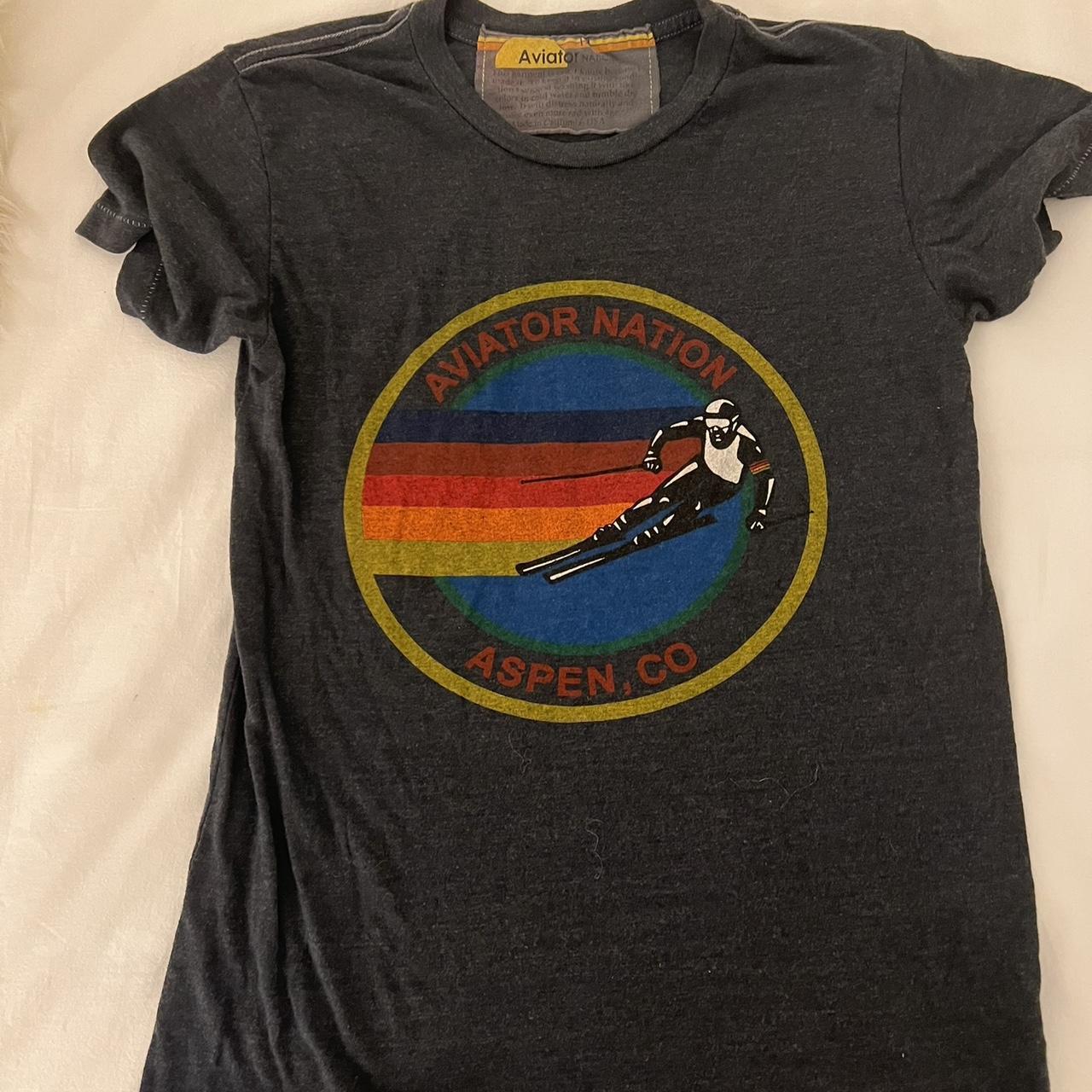 Kids size 14 aviator nation shirt lightly worn - Depop