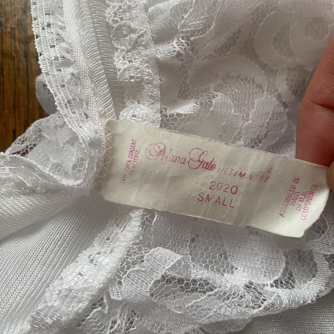 Vintage Alana Gale Intimates silky white teddy with... - Depop