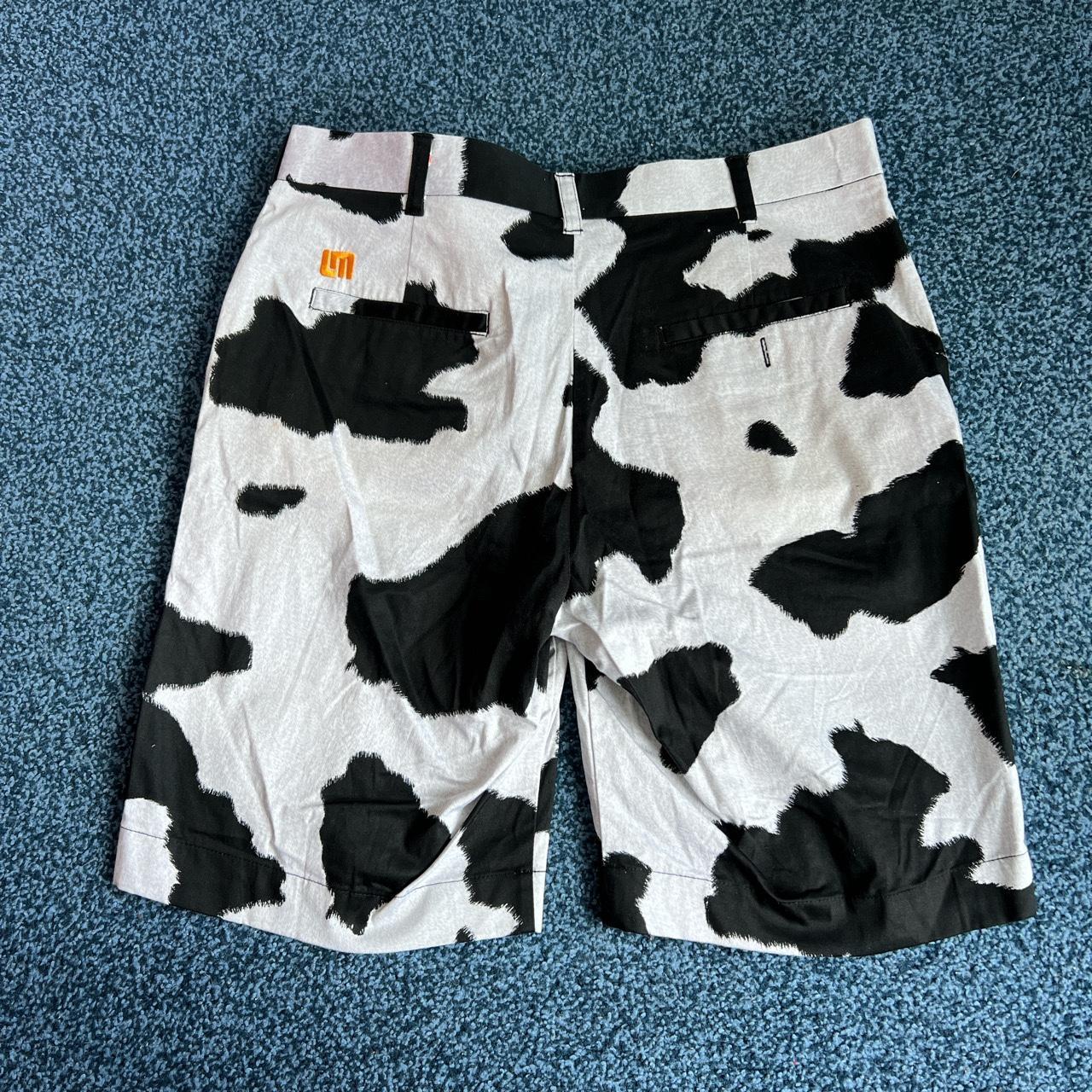 Cow print golf shorts that look sexy with... - Depop