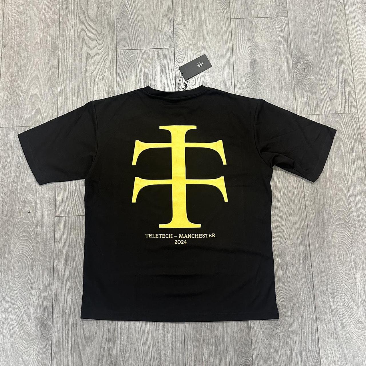 Teletech flame t shirt -size medium -yellow... - Depop