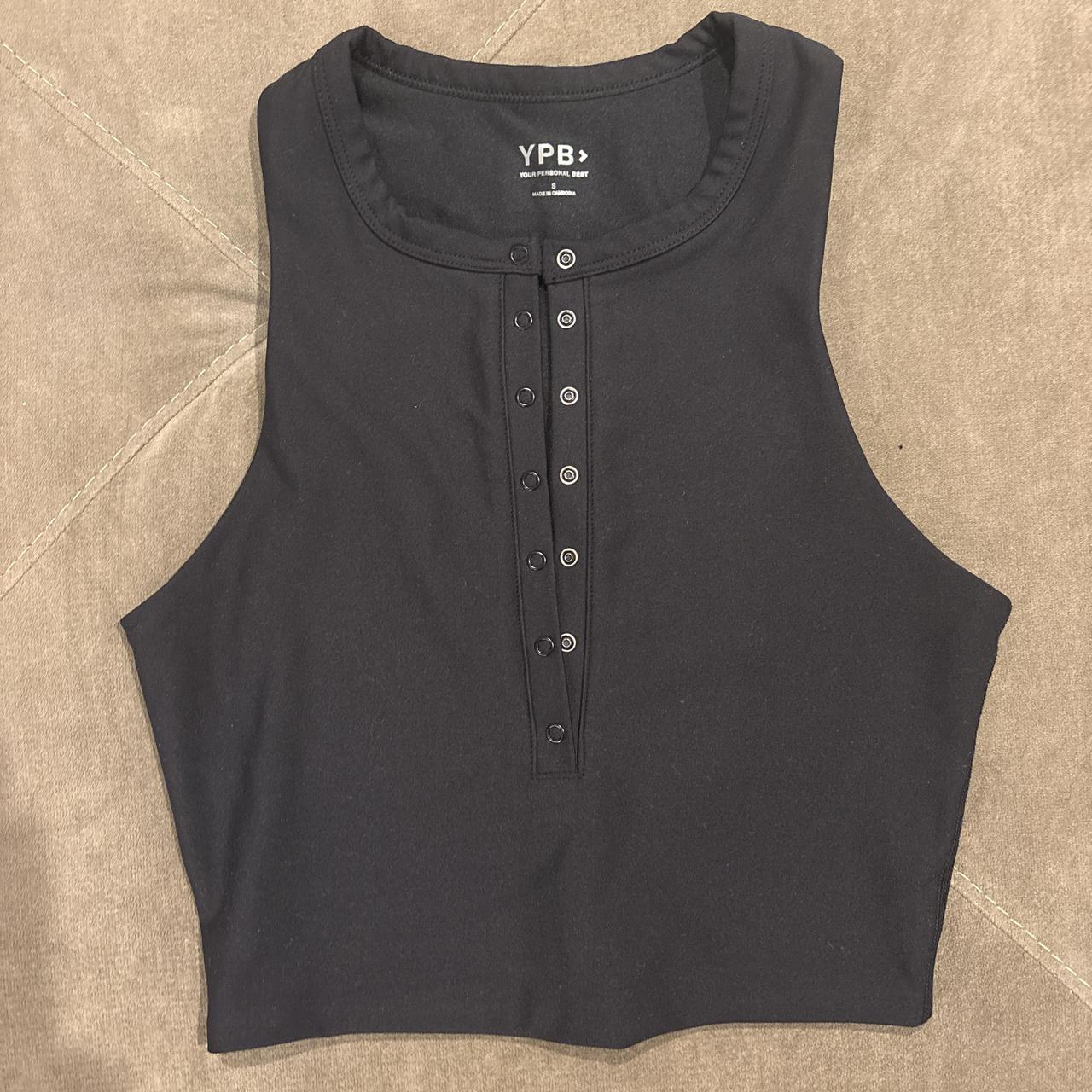 Black YPB crop top (Abercrombie Sports Line) Size... | Depop