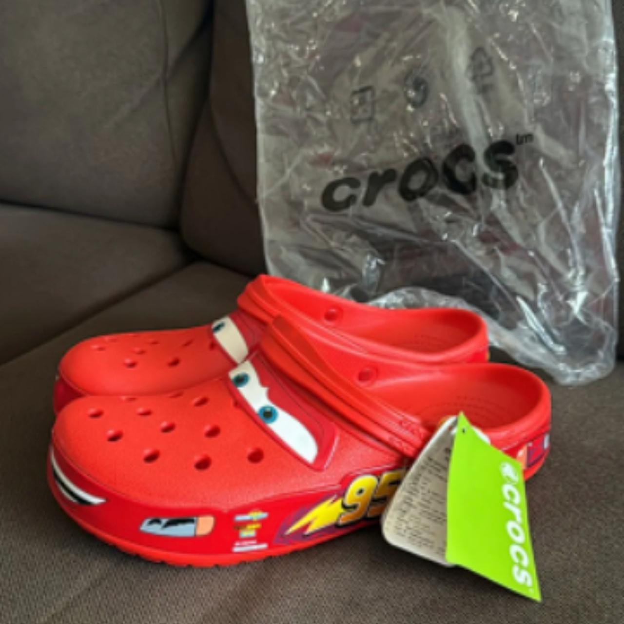 lightning mcqueen crocs size mens 8 womens 10 (U.S... | Depop