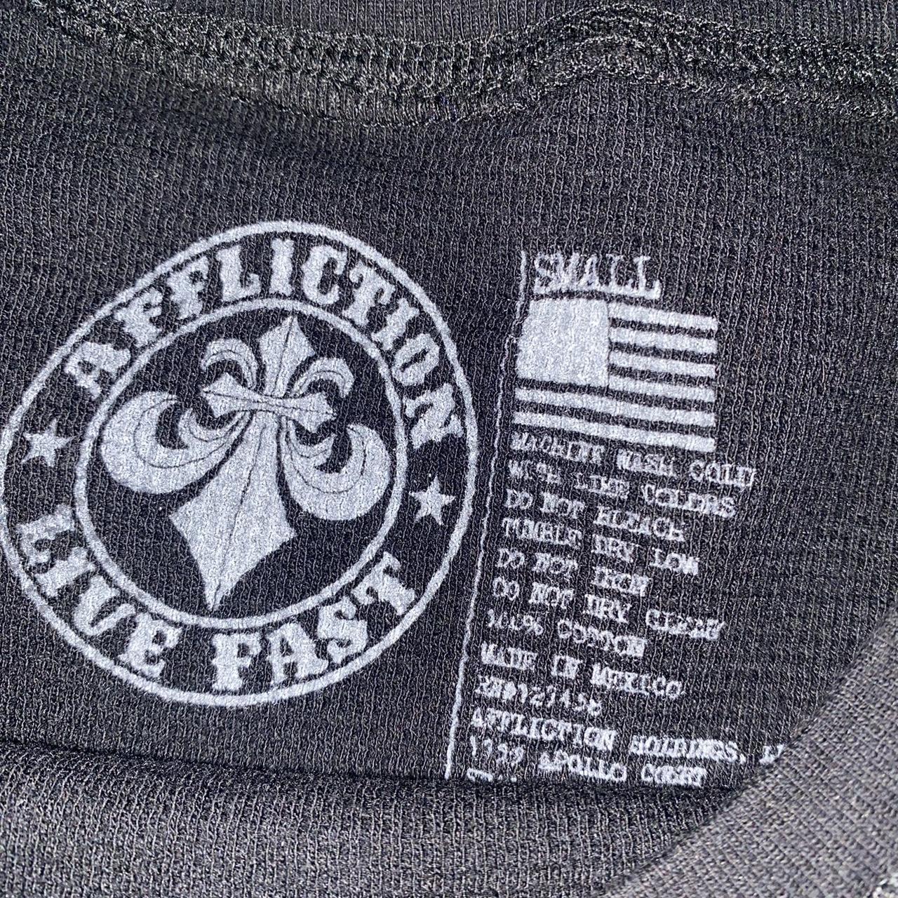 RARE BLACK VINTAGE AFFLICTION CROSS SKULL WINGS... - Depop