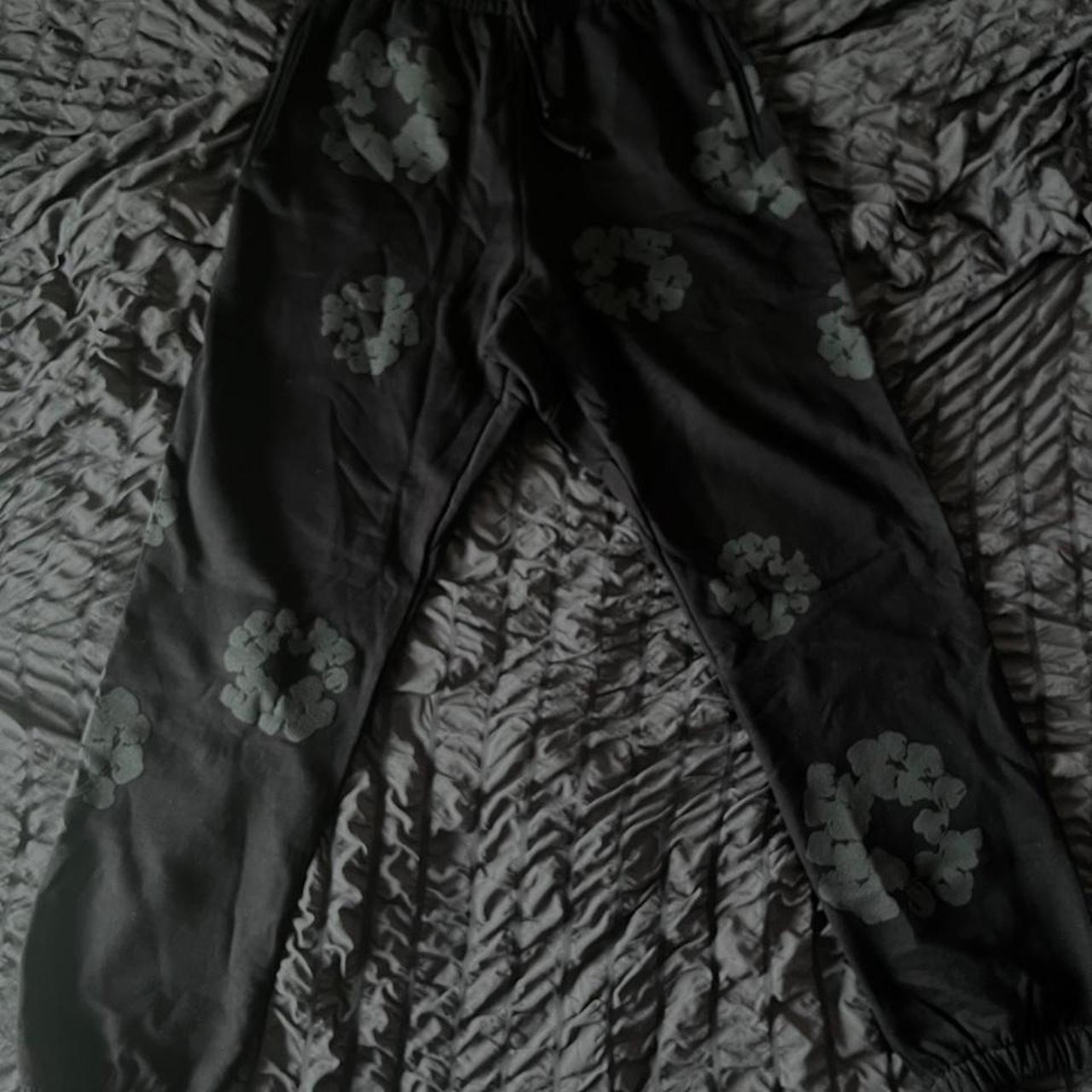Denim Tears Black Monochrome Sweatpants (1 Size S )... - Depop