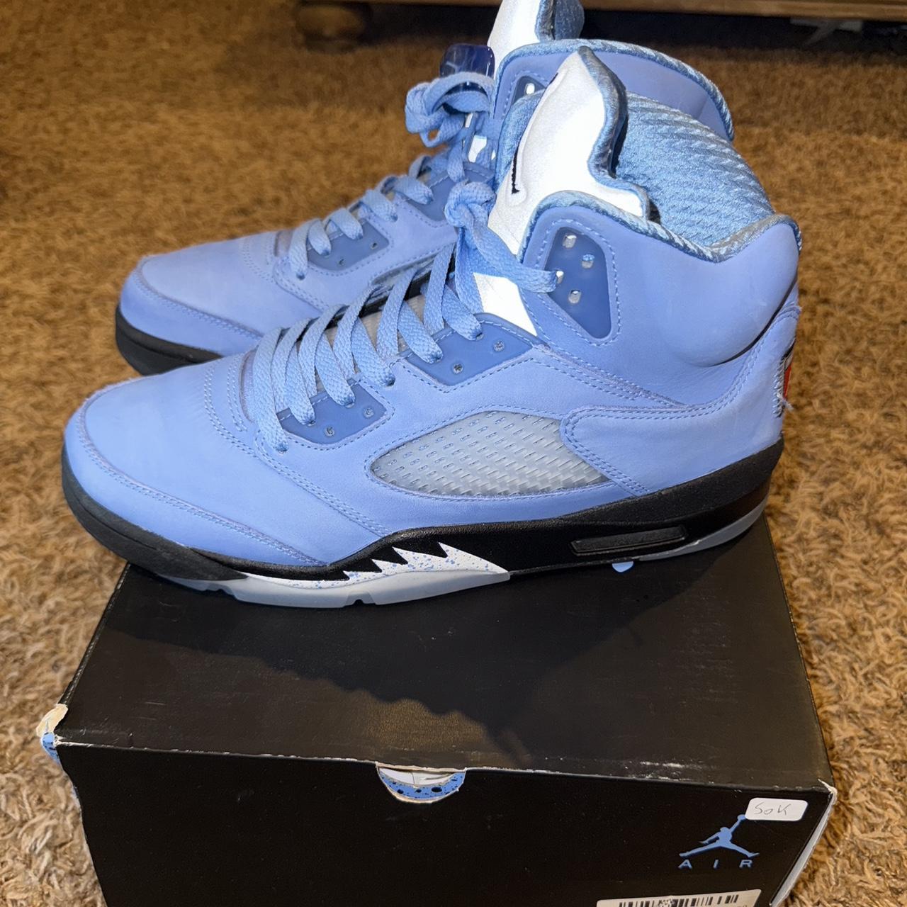 Authentic Air Jordan 5 Retro UNC blue colorway. | Depop