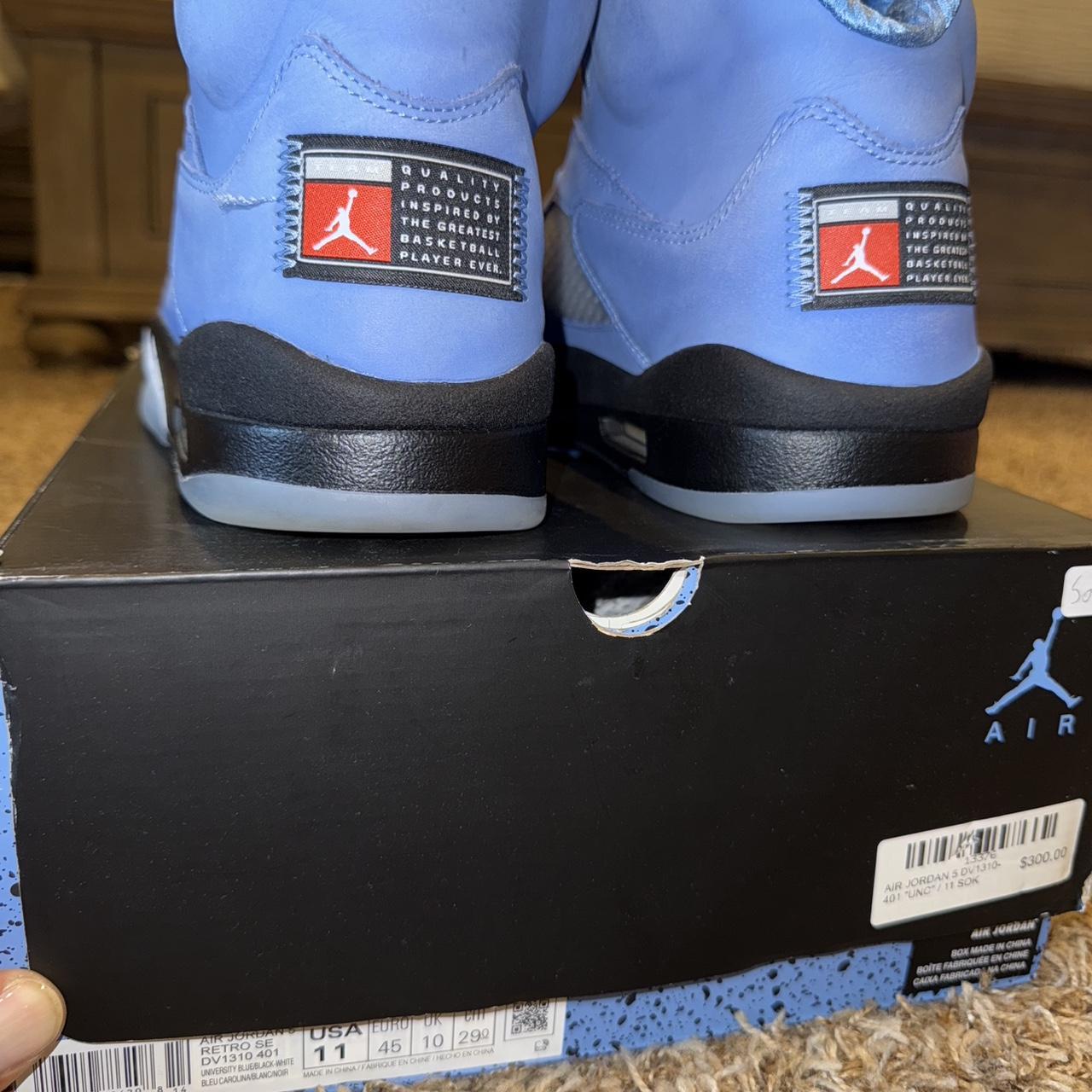 Authentic Air Jordan 5 Retro UNC blue colorway. | Depop