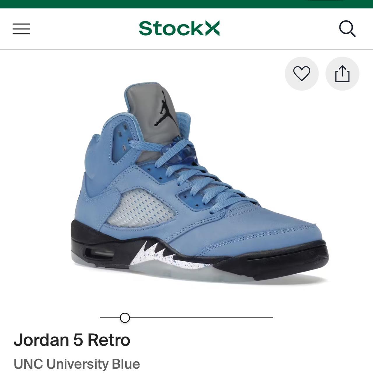 Authentic Air Jordan 5 Retro UNC blue colorway. | Depop