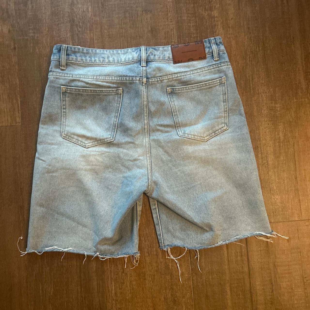 Light blue jorts with flare at the bottom. Size S... | Depop