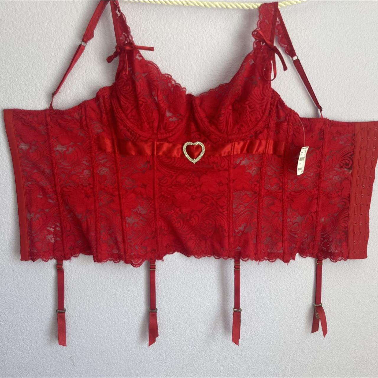 Frederick's of Hollywood Women's Red Corset | Depop