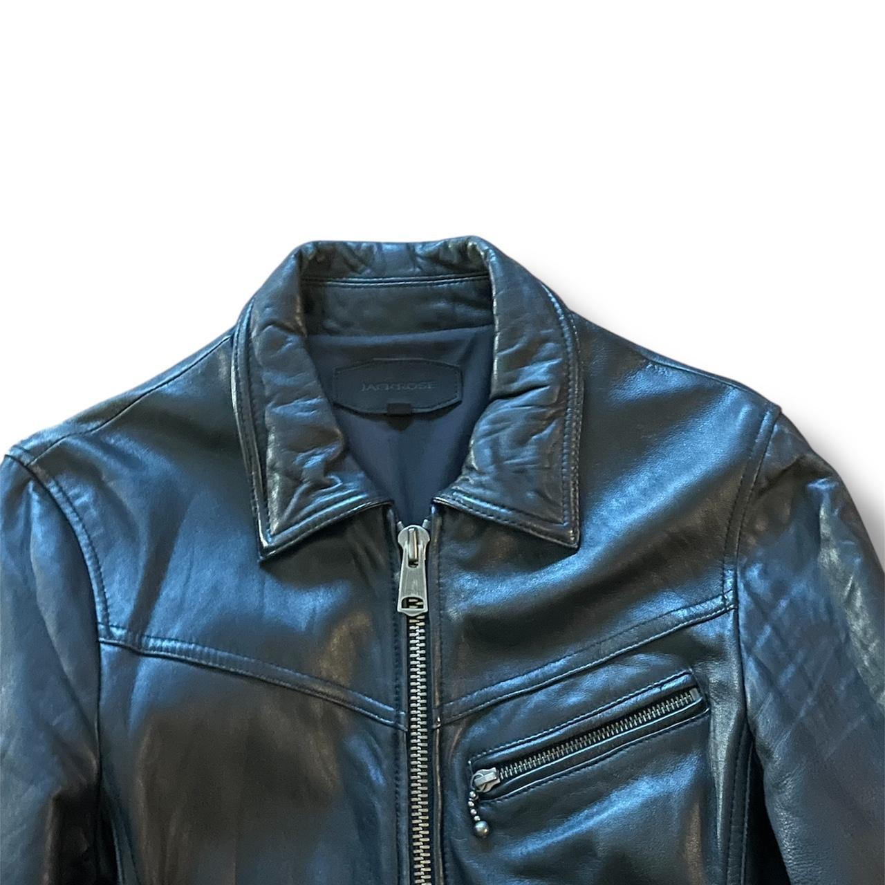 Vintage black Japanese leather jacket from jack rose | Depop