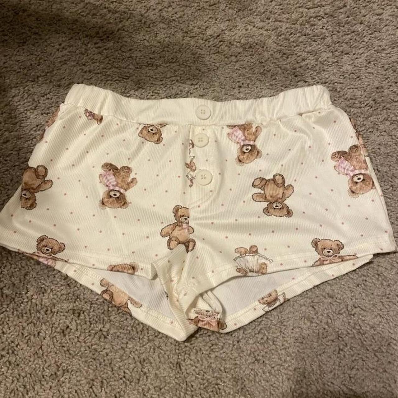 comfy teddy bear sleep shorts brand new never worn | Depop