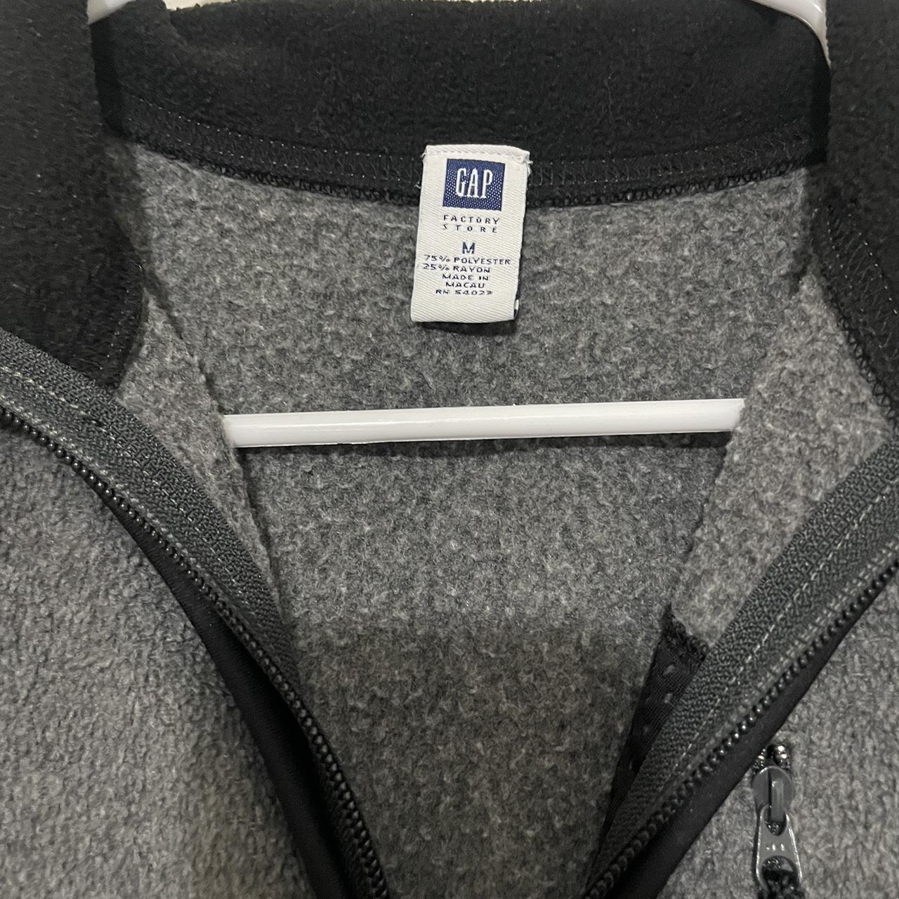 Grey Gap fleece zip up vest #fleecevest #gap - Depop