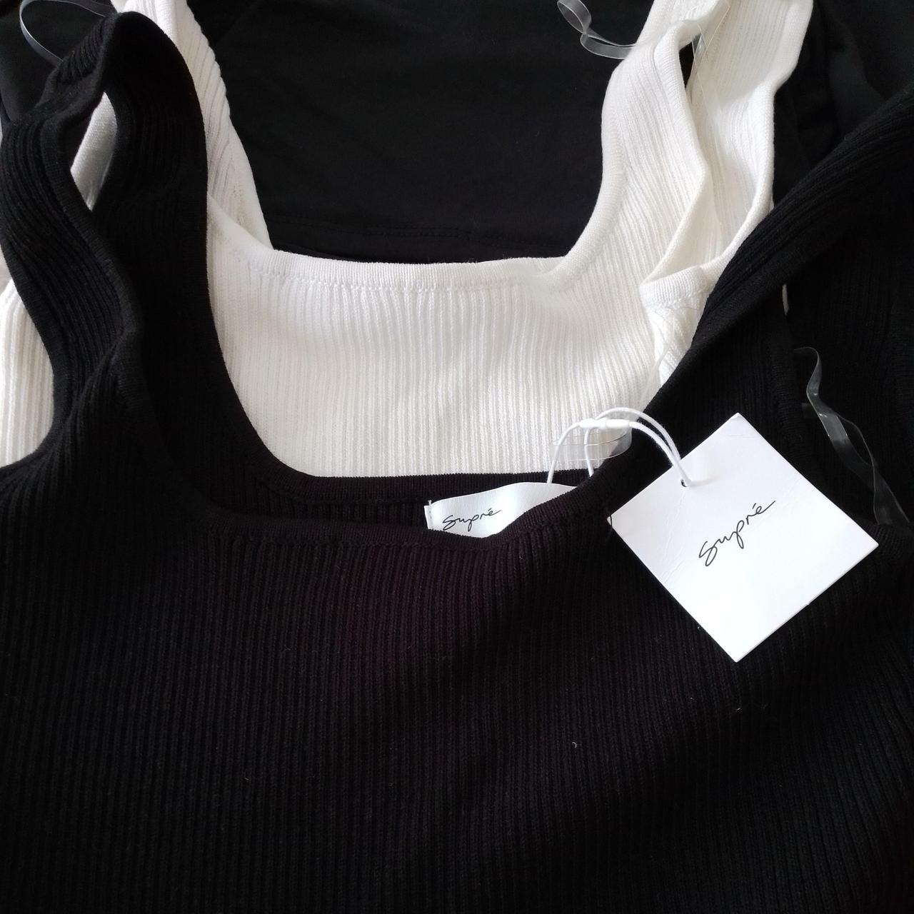 crop top bundle #croptops all size M 2 supre ribbed... | Depop