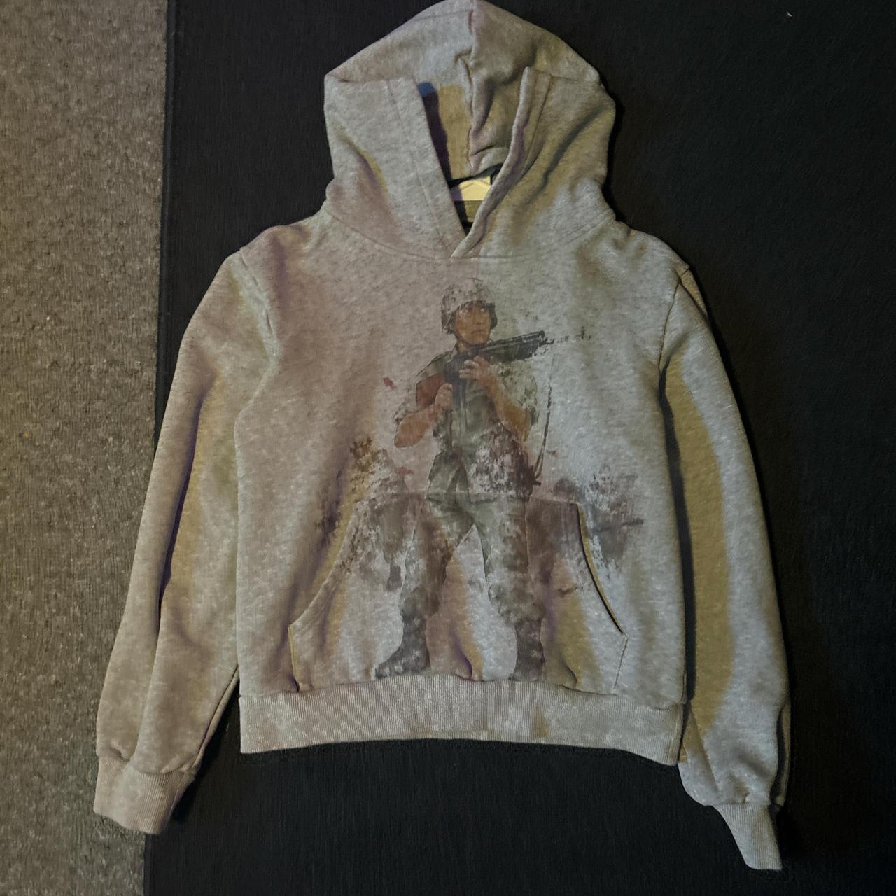 Peaceinwar soldier hoodie size medium fits like... | Depop