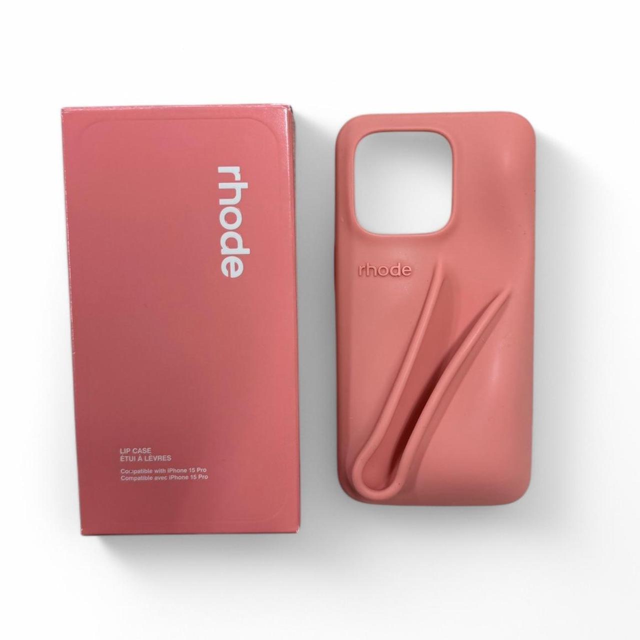 Peach pit Rhode silicone iPhone 15 Pro case | Depop