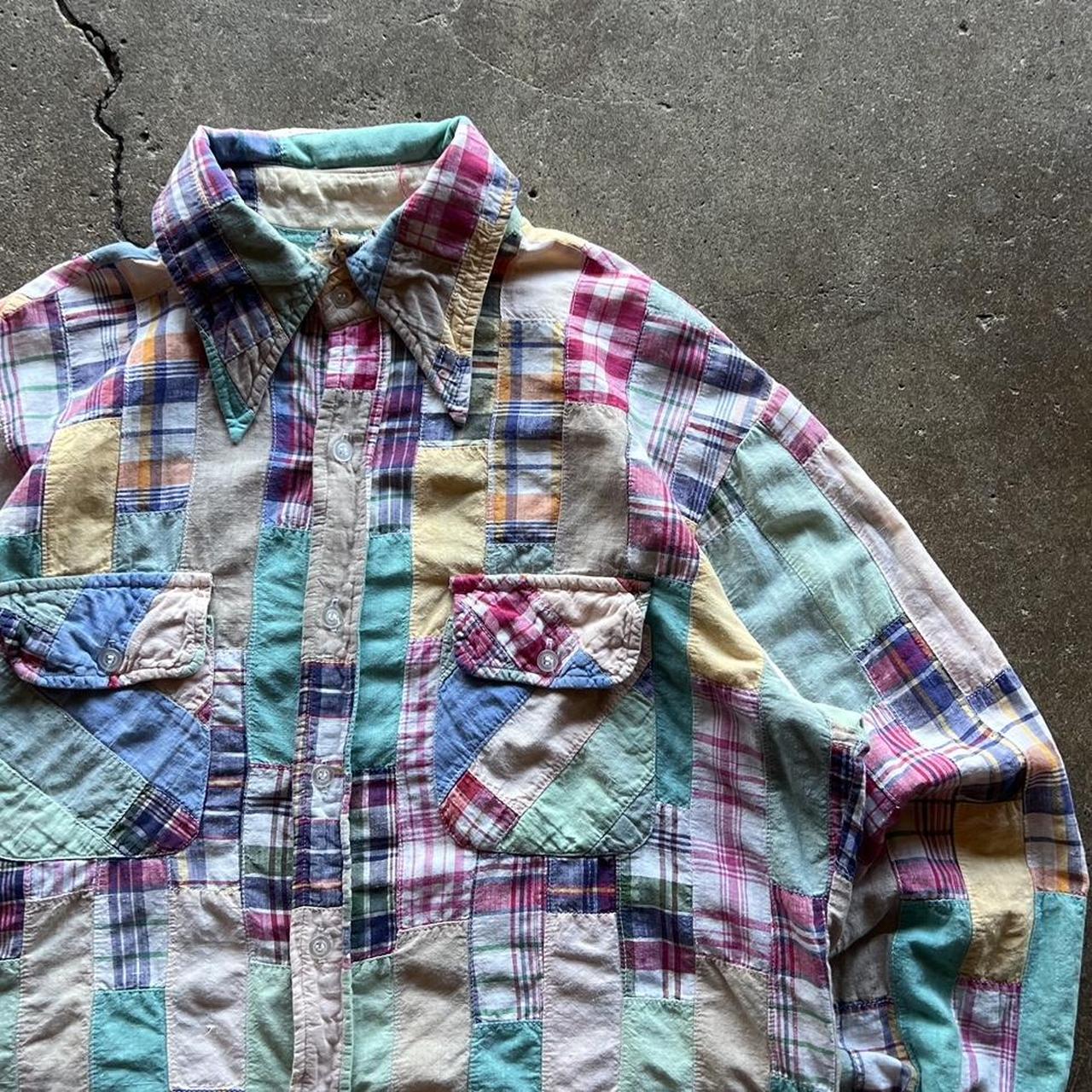 Vintage 70s Penningtons long sleeve patchwork... - Depop