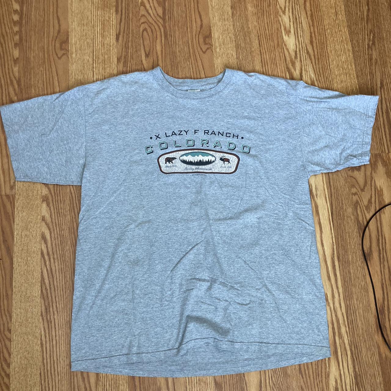 Colorado Lazy F Ranch Rocket Mountain 2003 grey t... - Depop