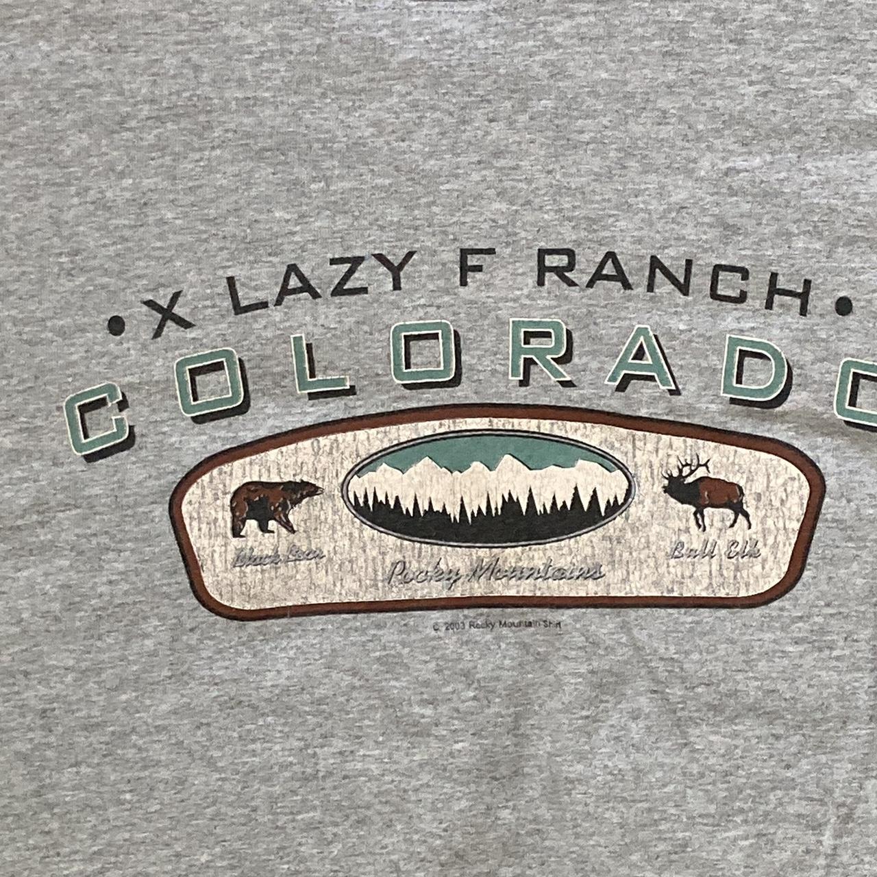 Colorado Lazy F Ranch Rocket Mountain 2003 grey t... - Depop