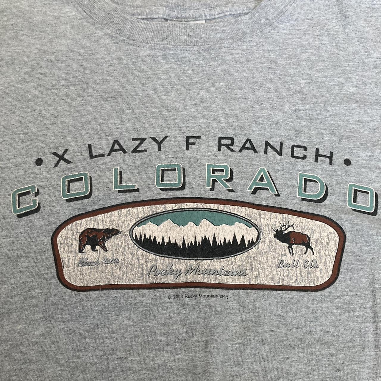Colorado Lazy F Ranch Rocket Mountain 2003 grey t... - Depop