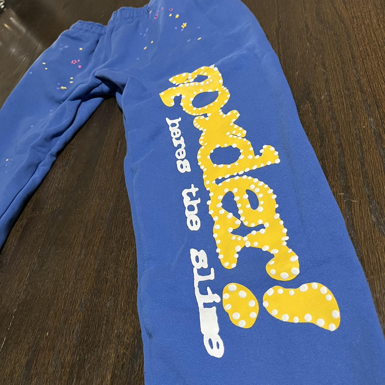 Blue Sp5der Joggers🕷️🕸️ - BRAND NEW & AUTHENTIC‼️ -... - Depop