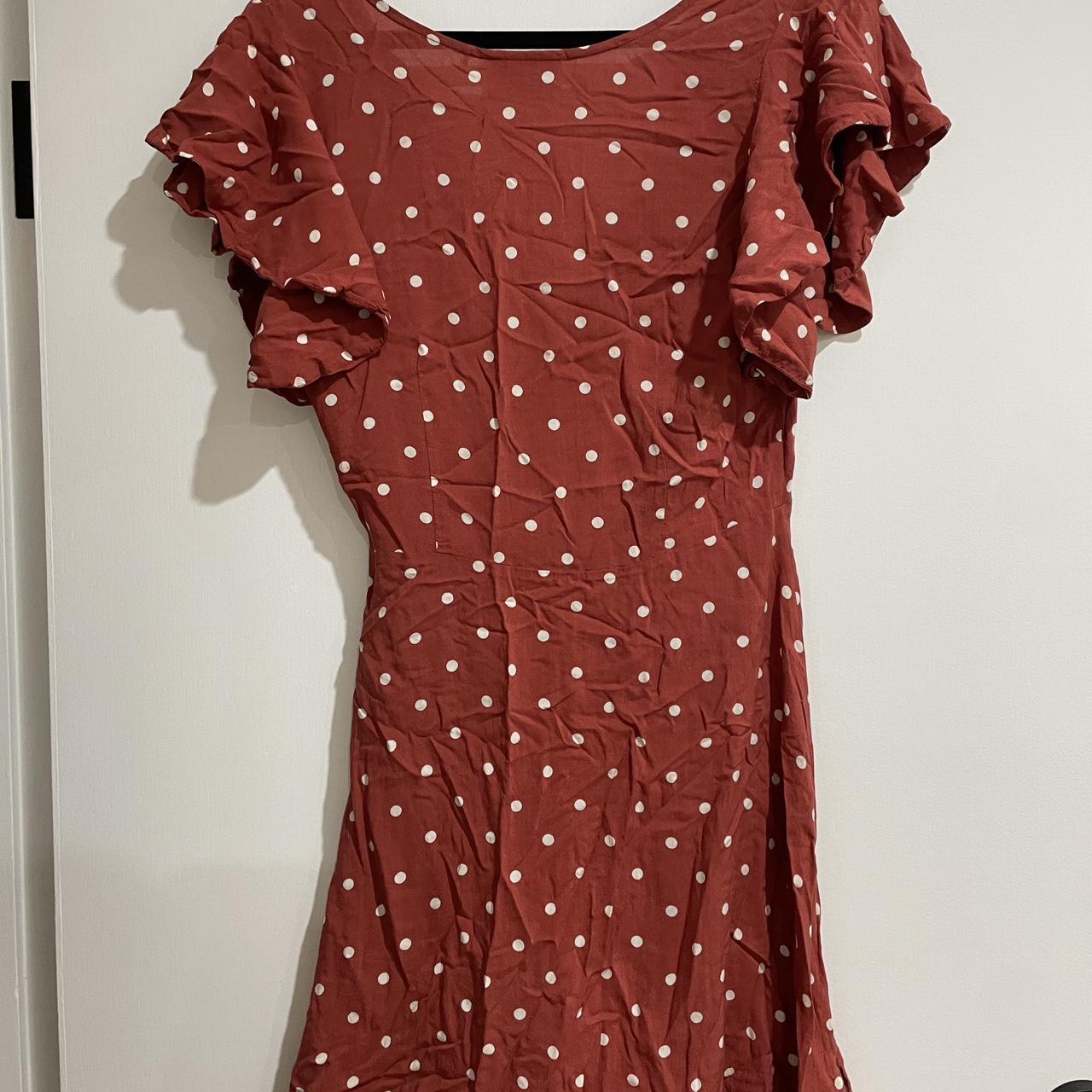 Auguste the Label red polka dot mini dress - Depop