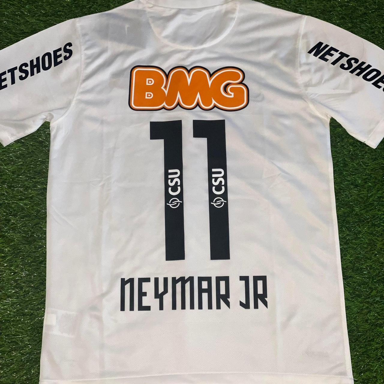 Neymar Santos 2011/12 home shirt - white size small... - Depop