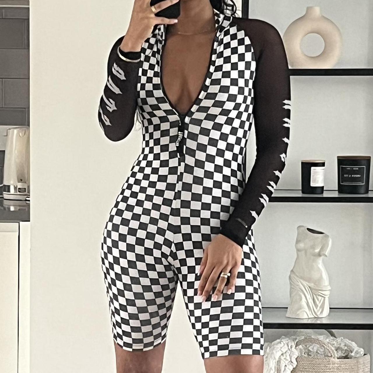 Women’s checkered Trapstar play suit #Trapstar... - Depop