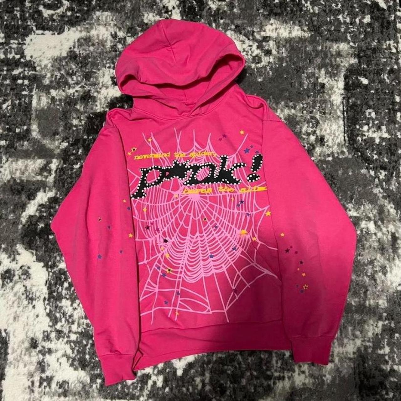 Pink spider hoodie Message before buying - Depop